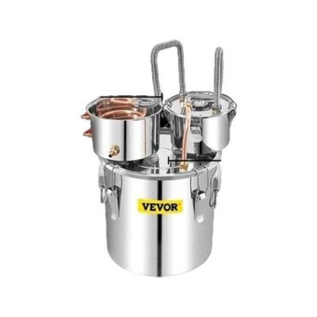 Set distilare alcool, 30L, inox si cupru, termometru, pompa circulatie ...