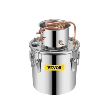 Carafa distilare alcool, Inox/Cupru, 12L, Gri, 25x25 cm - eMAG.ro