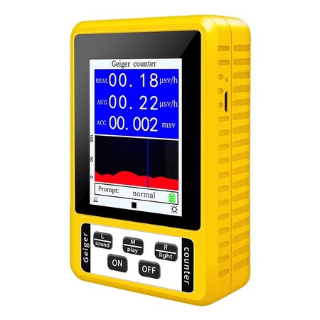 Detector de Radiatii, Ecran Color, Dozimetru Personal, Galben ...