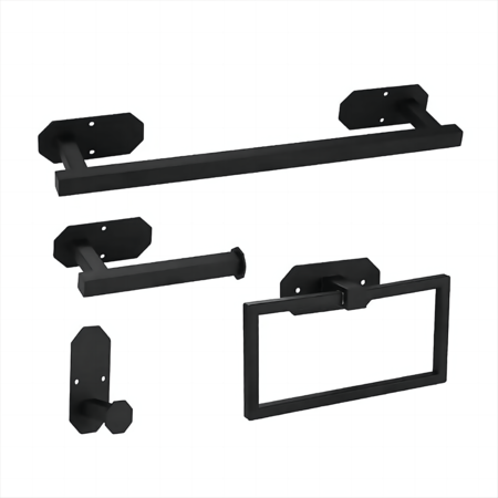 Set 4 Suport Prosoape Baie, BYONDSELF®, cu 40cm Bara de Prosoape ...