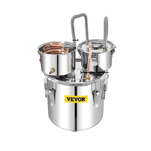 Set distilare alcool, Inox si Cupru Rosu, 20L, sistem racire bobina ...