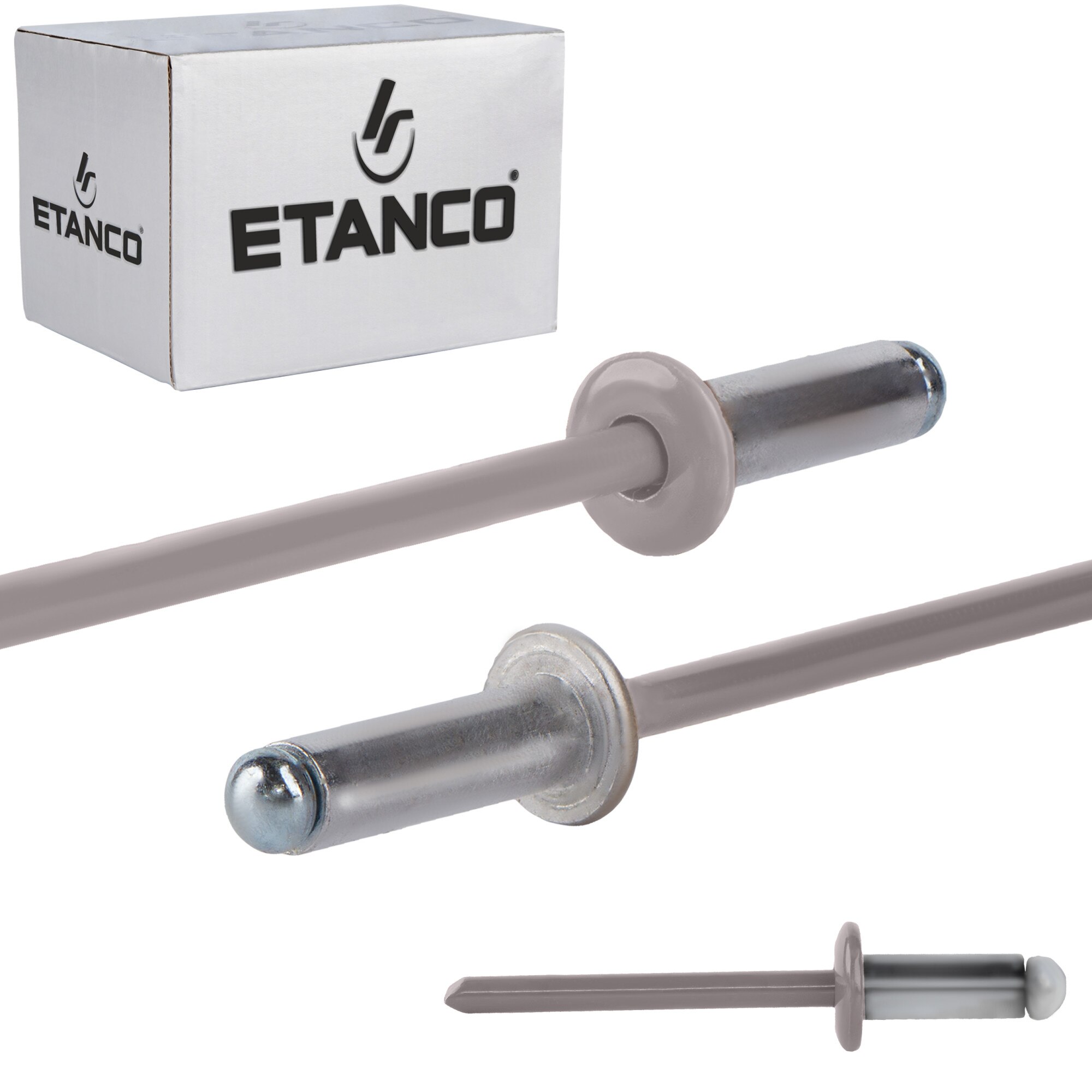 Set 500 Pop nituri din aluminiu 4, 8 x 12 mm RAL 9007, Etanco - eMAG.ro