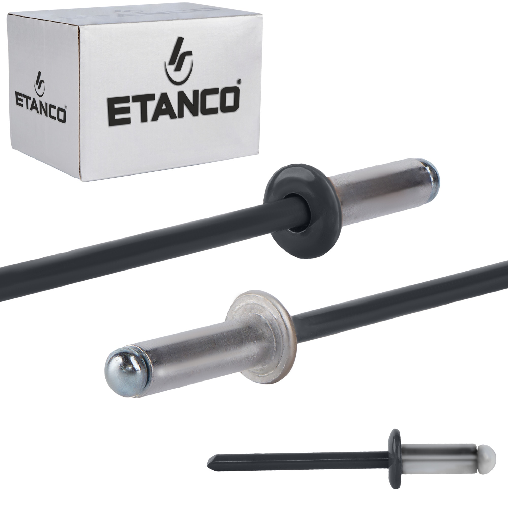 Set 500 Pop nituri din aluminiu 4, 8 x 12 mm RAL 7016, Etanco - eMAG.ro