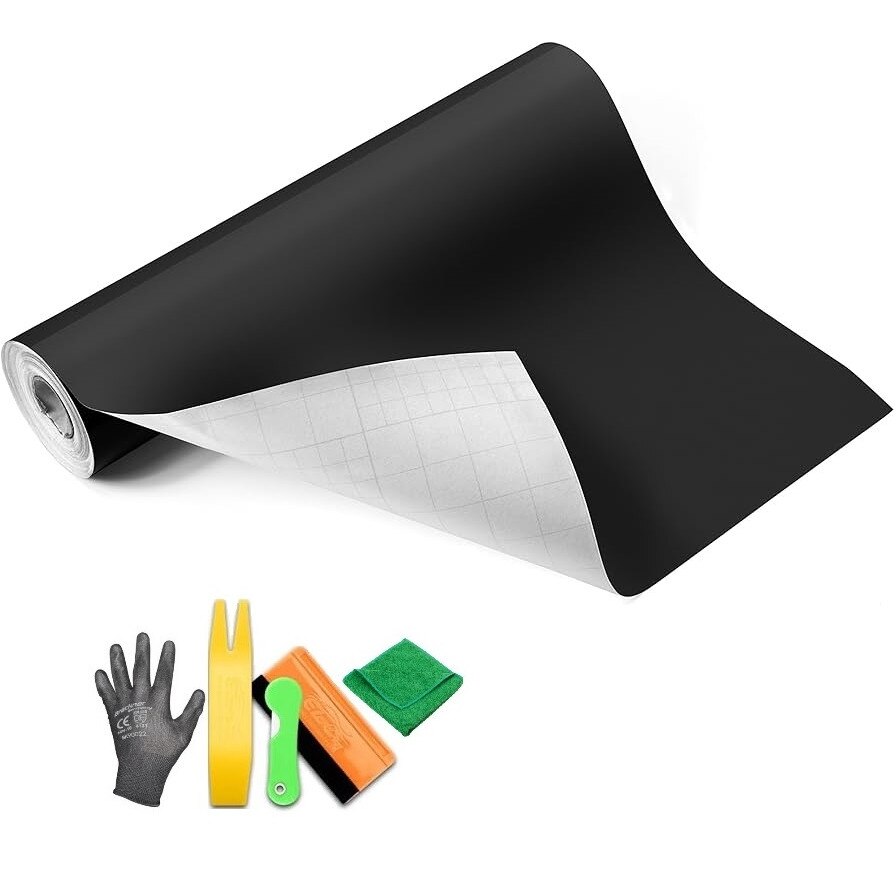 Folie Autocolant Negru Mat 50 X 100cm, Cu Tehnologie De Eliminare A ...