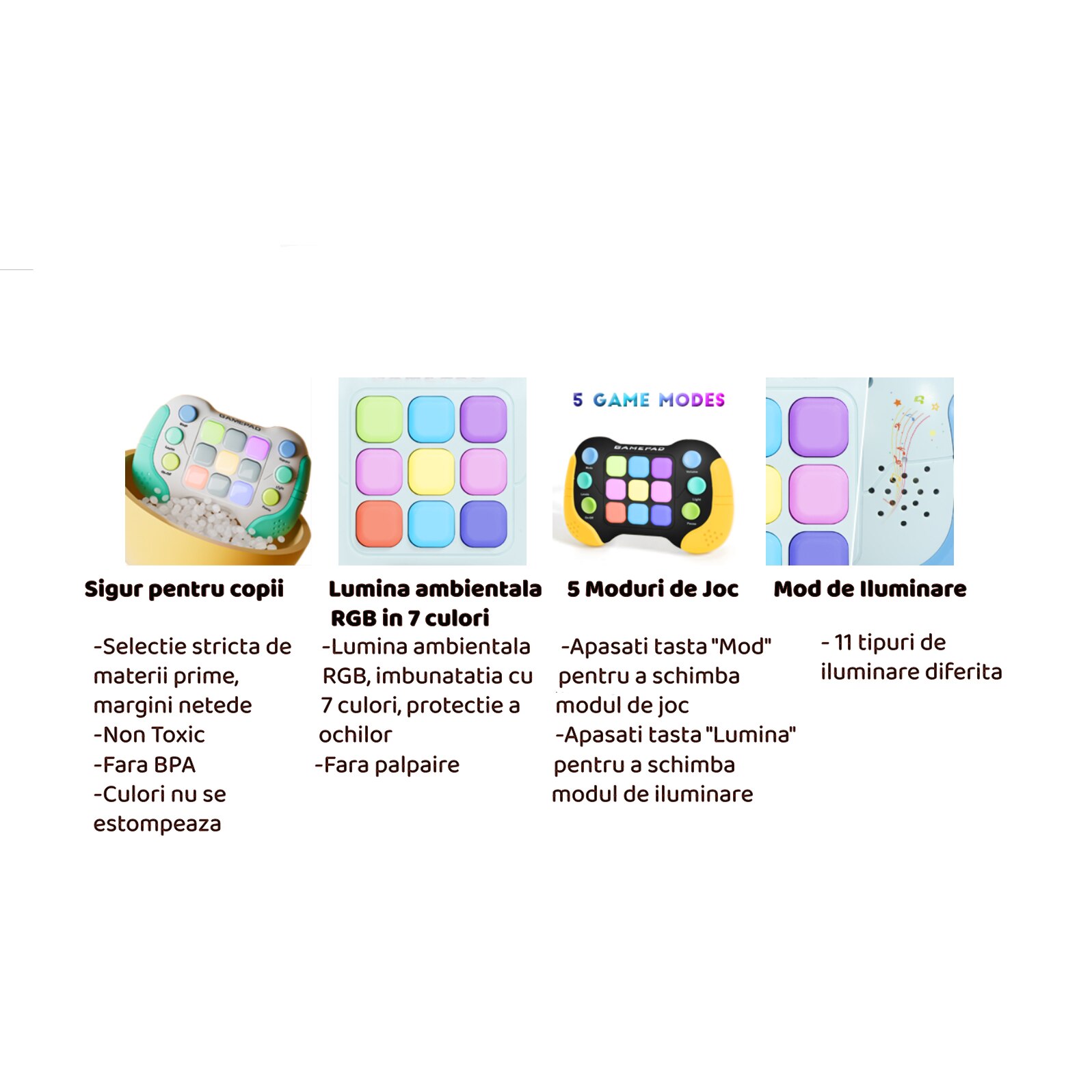 Jucarie Pop It Puzzle Electronic cu butoane, baterii incluse ...