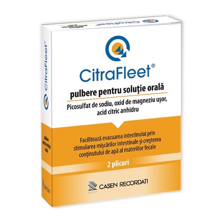 CitraFleet, pentru curatarea intestinului, 2 plicuri, Casen Recordati ...