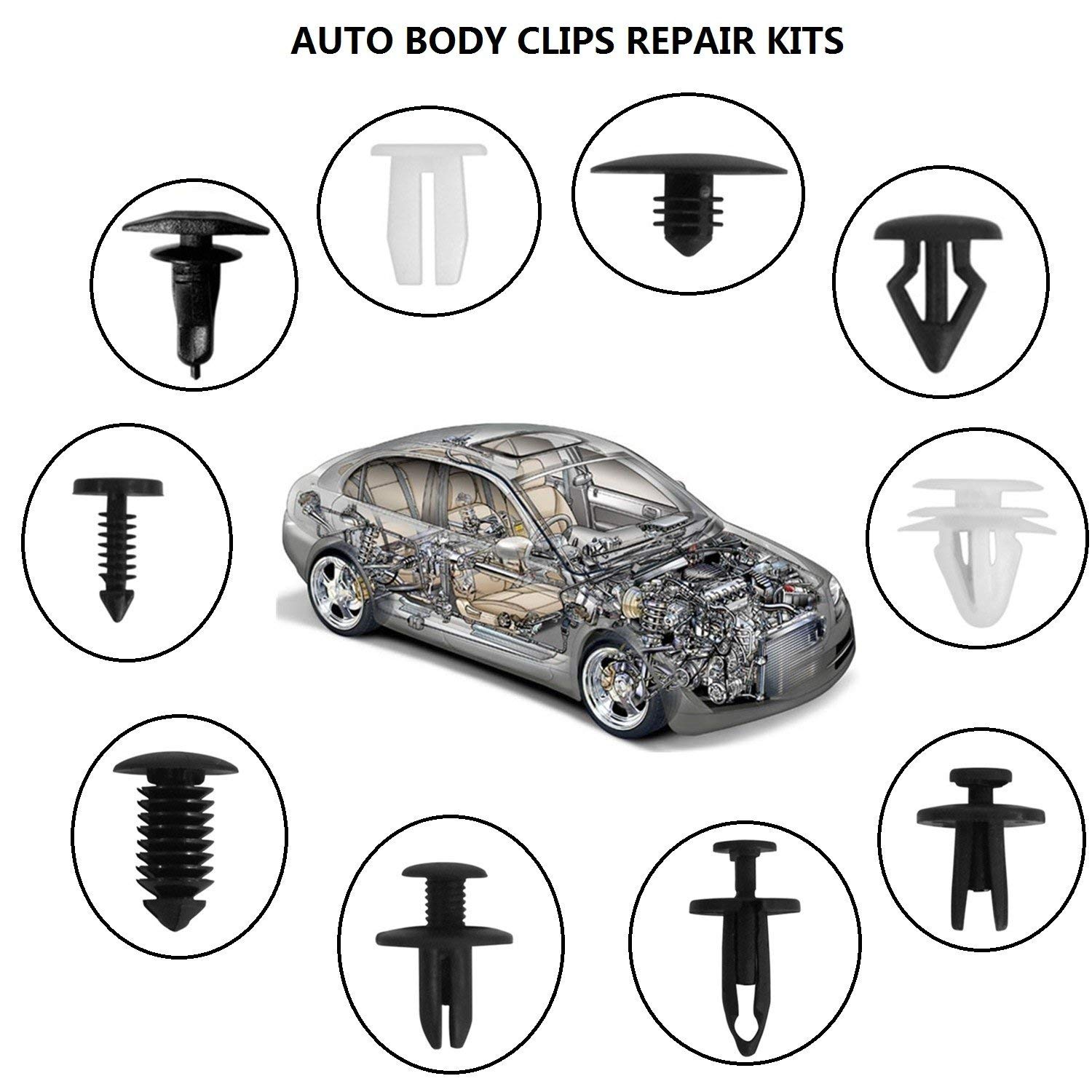 Set 416 piese cleme de fixare, clipsuri auto cu instrument de demontare ...
