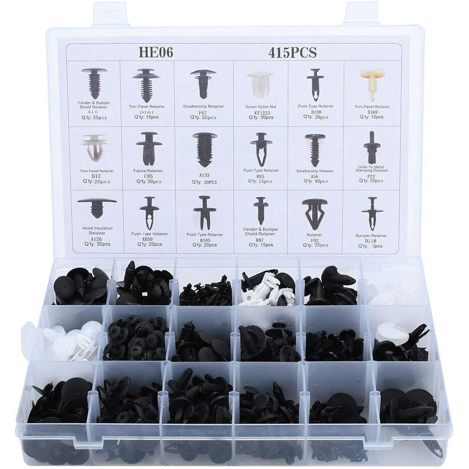 Set 416 piese cleme de fixare, clipsuri auto cu instrument de demontare ...