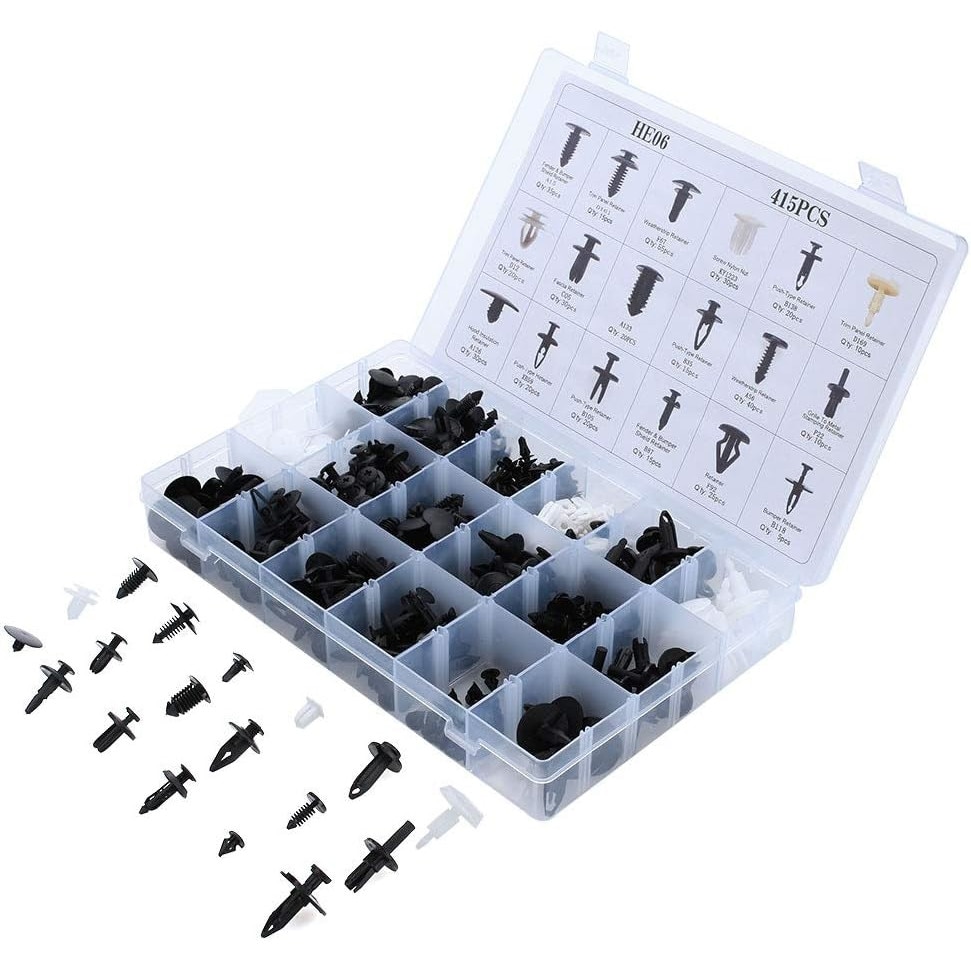Set 416 piese cleme de fixare, clipsuri auto cu instrument de demontare ...
