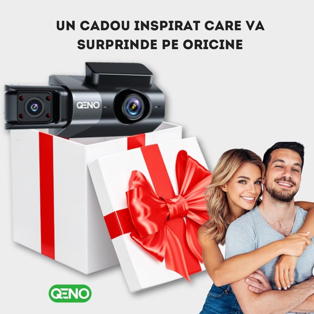 Camera Auto De Bord Tripla, 2K Full HD-1440P, Qeno® GoSafe, WDR, GPS ...