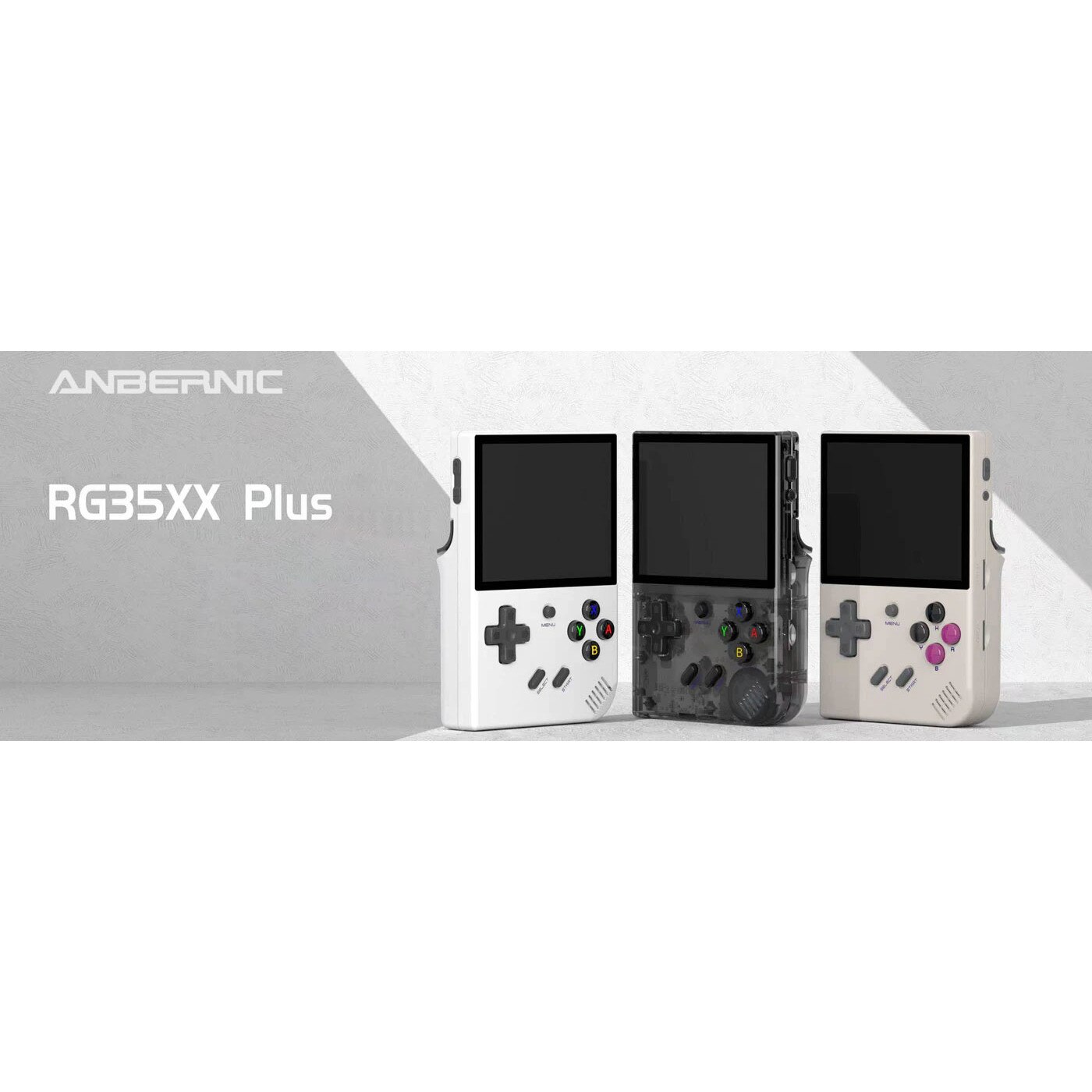 Consola retro ANBERNIC RG35XX Plus 64GB cu 5000 de jocuri clasice, WiFi, Bluetooth, cu iesire ...