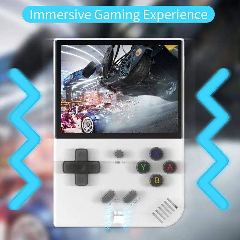 Consola retro ANBERNIC RG35XX Plus 64GB cu 5000 de jocuri clasice, WiFi, Bluetooth, cu iesire ...