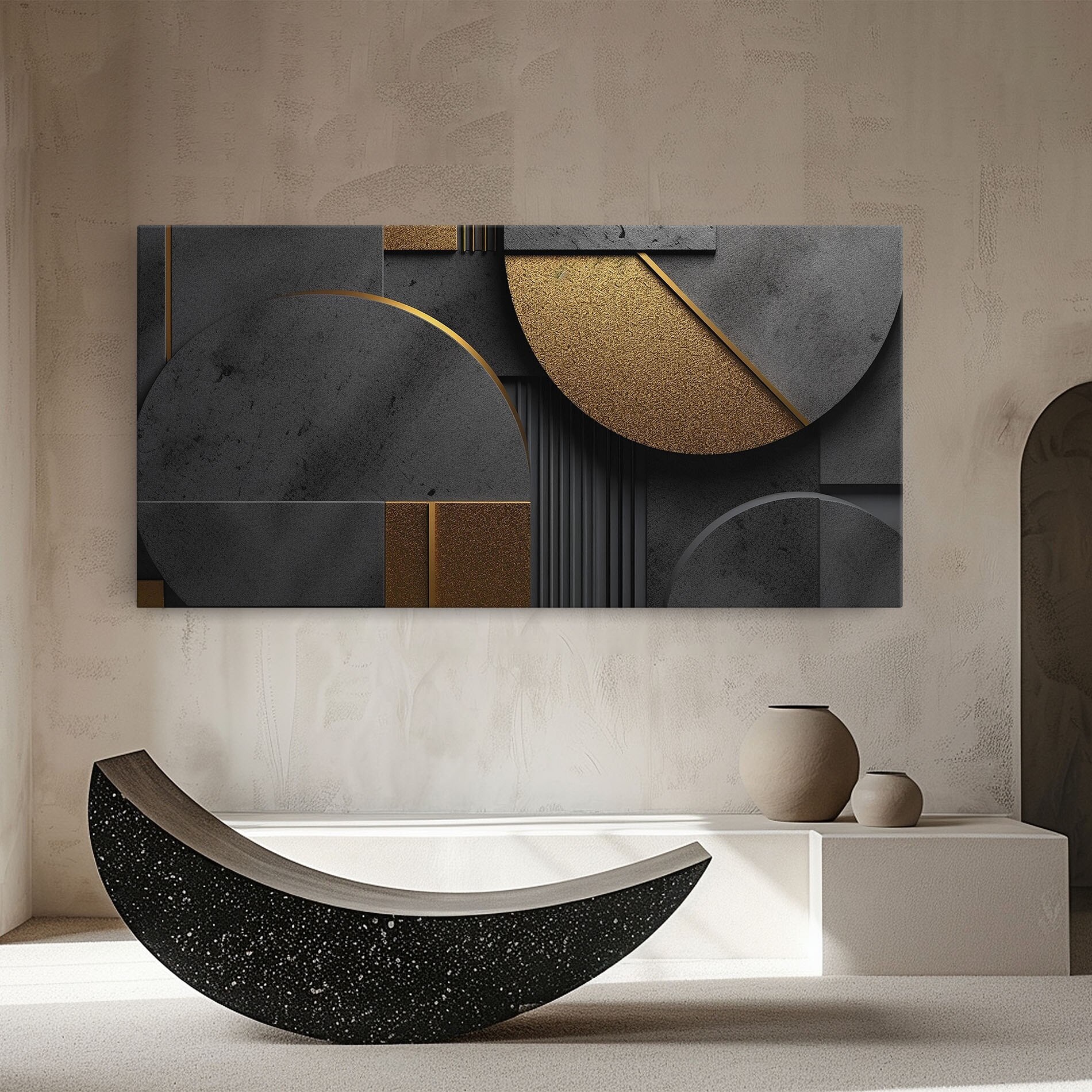 Tablou Canvas, 40x80 cm, Dormitor si Living, Abstracte, Abstract Cu ...