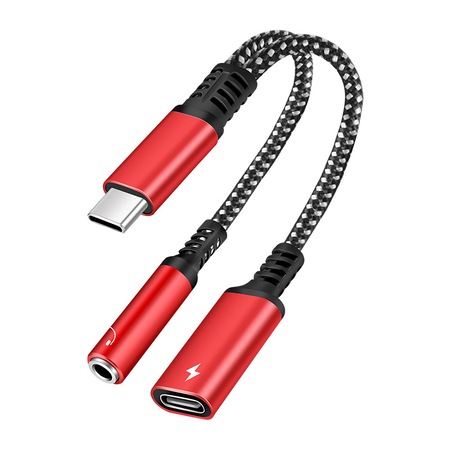 Adaptor audio 2-in-1 USB Type C la jack 3.5mm, durabilitate excelenta ...