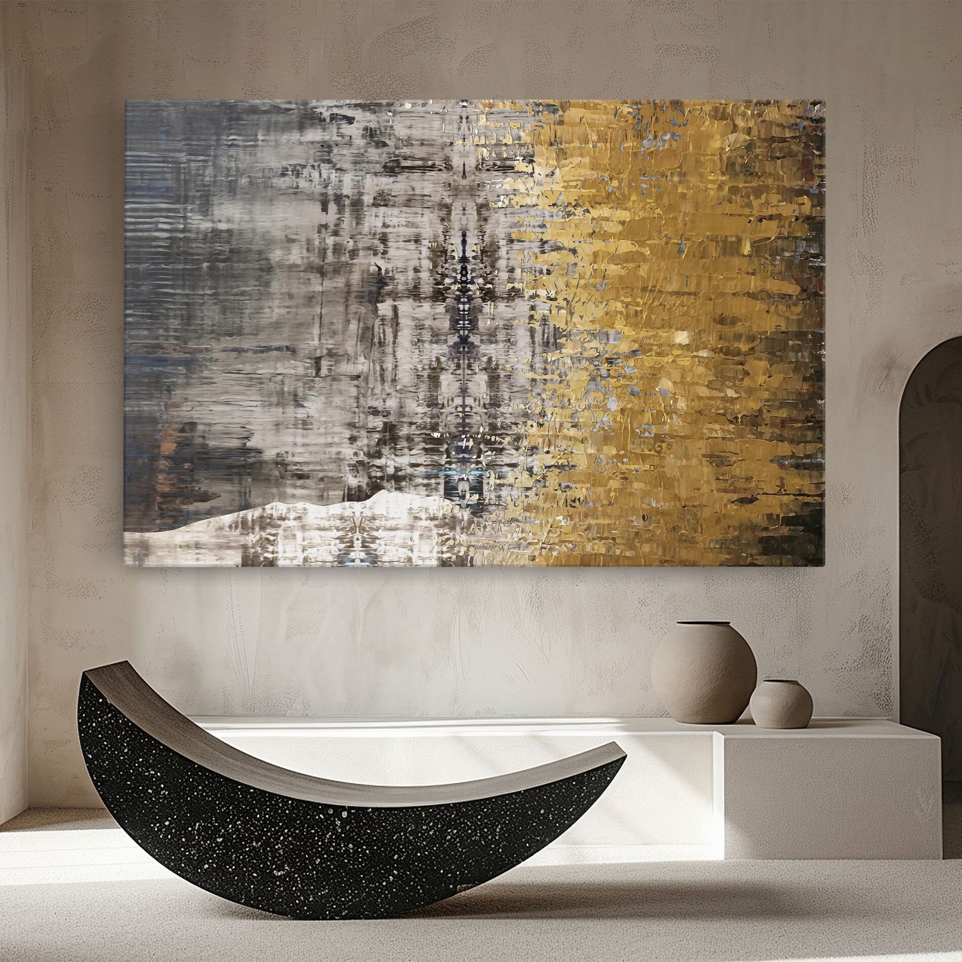 ARTHUB, Vászonkép 80x120 cm, Gold Oil Paint | Hálószoba és Nappali ...