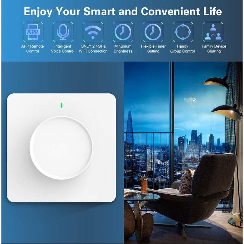 Intrerupator lumina reglabil LSC Smart Switch Dimmer, Compatibil Tuya ...