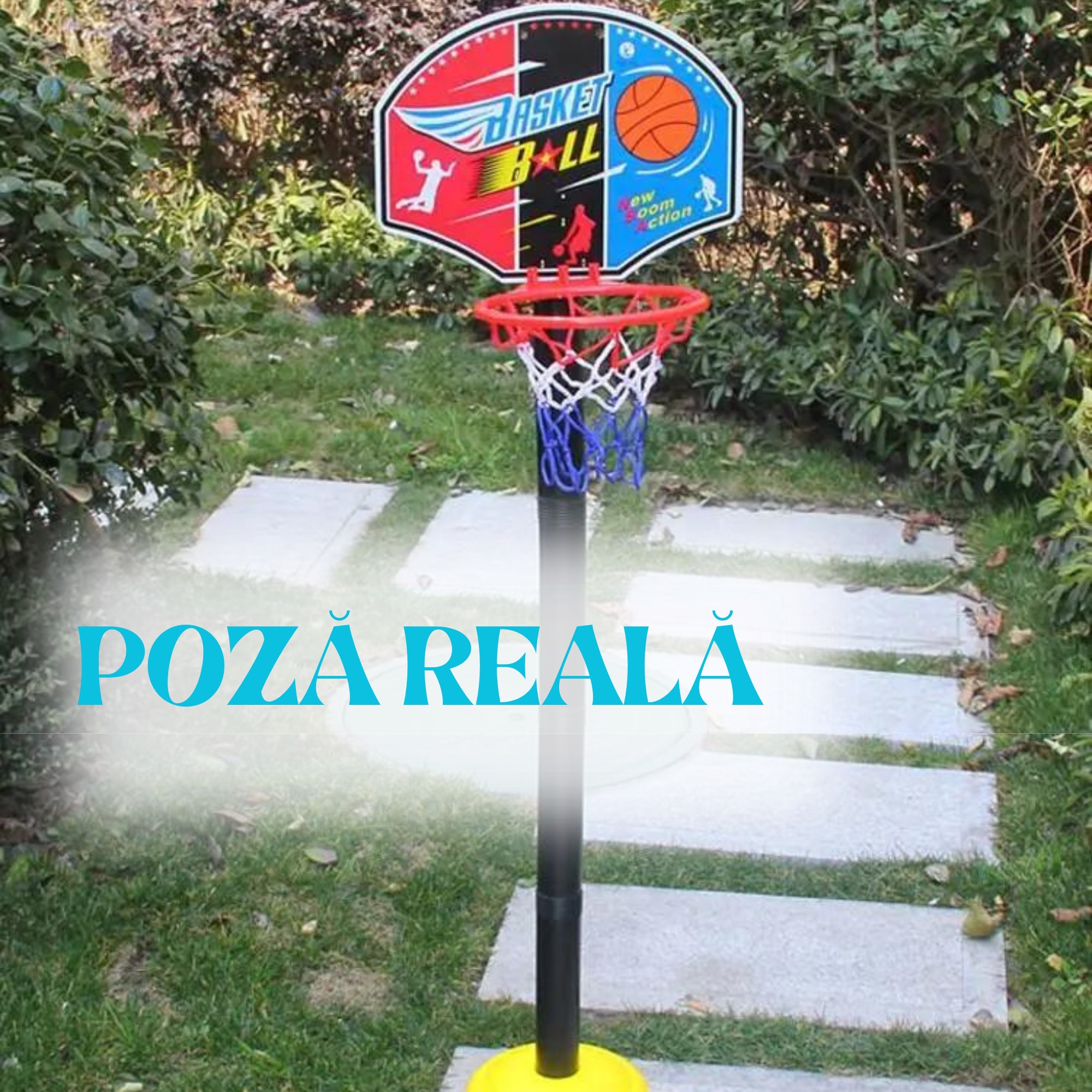 Set de Baschet pentru Copii Robust, Joc Sportiv in Aer Liber, Cos ...