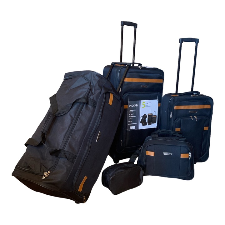 Set de bagaje 5 piese Prodigy negru - eMAG.ro