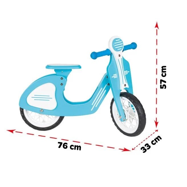 Bicicleta fara pedale cu roti EVA Pilsan Retro Blue - eMAG.ro