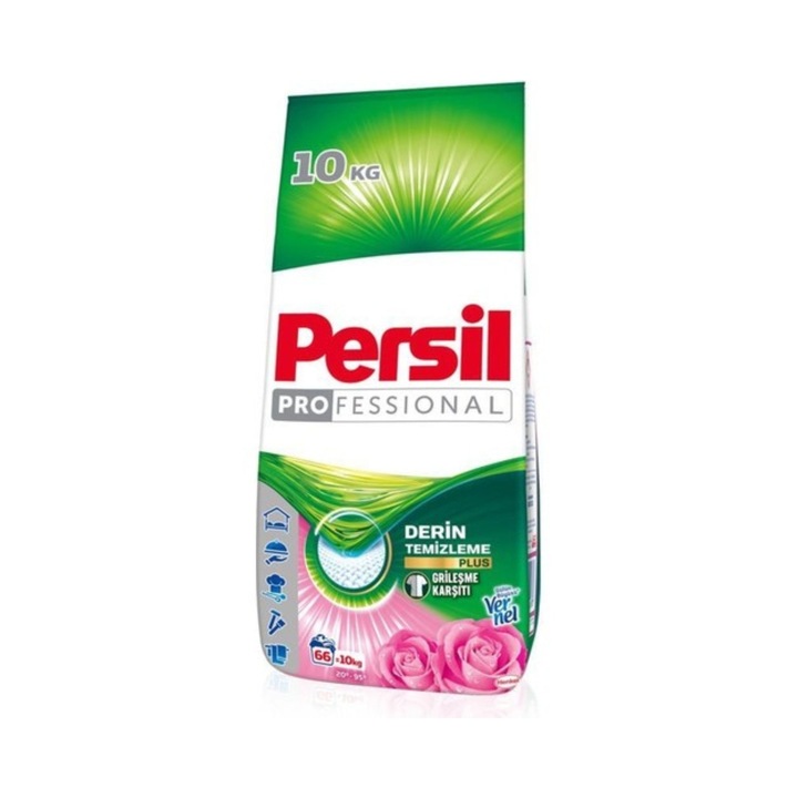Detergent automat Persil Professional Powder Rose 10 kg, rufe albe si ...