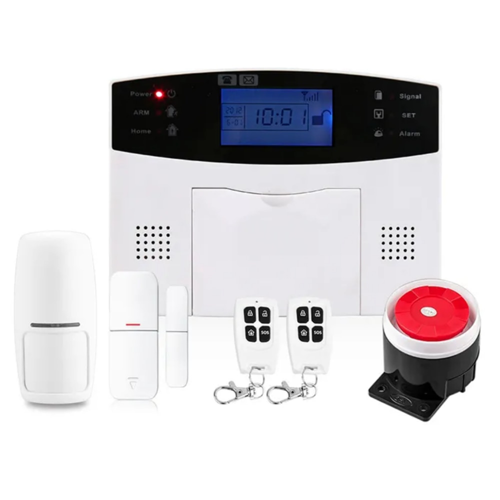Sistem de alarma smart AQ5, wireless, senzori, telecomanda - eMAG.ro
