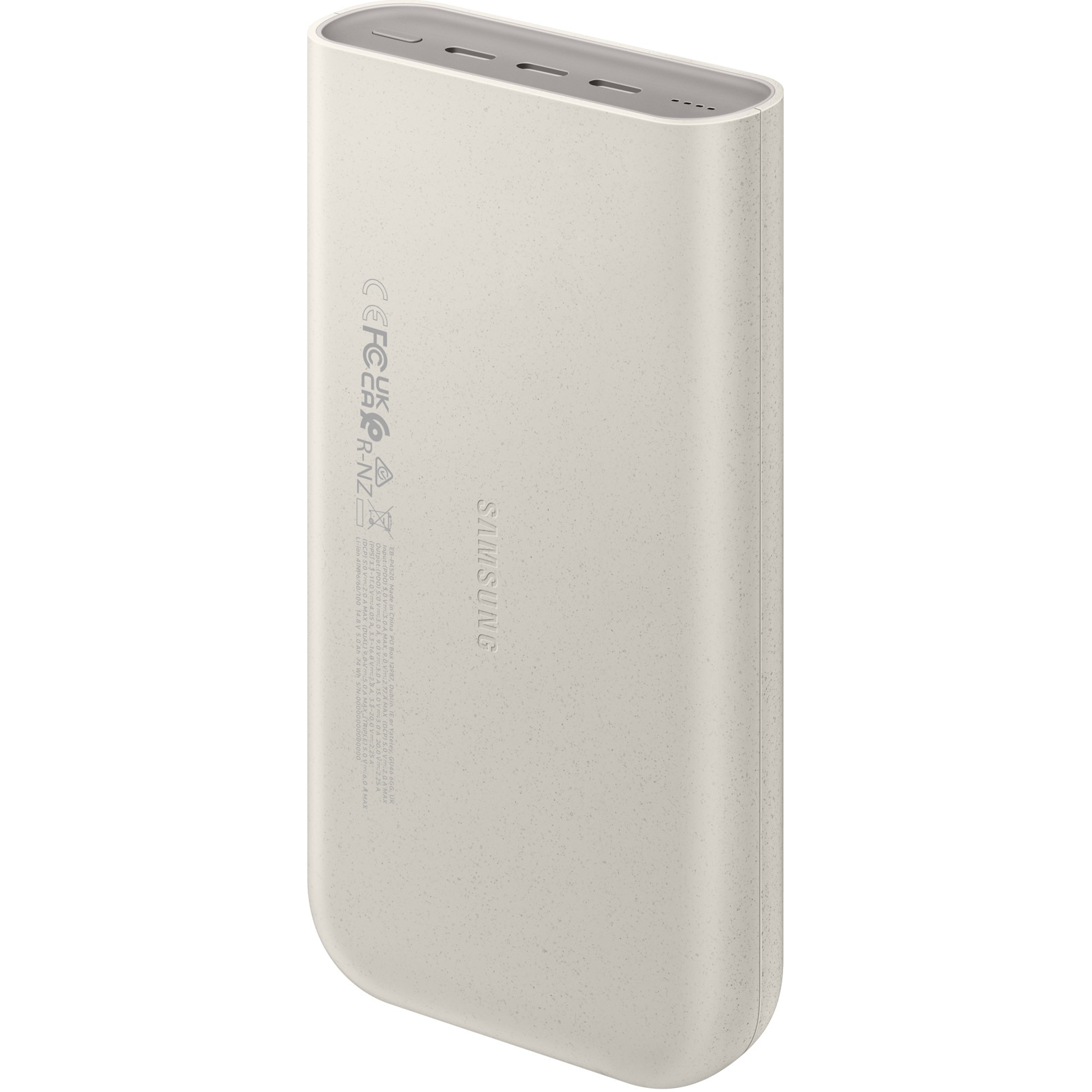 Acumulator extern Samsung, Super Fast Charge (45 W), 20000 mAh, 3 x USB ...