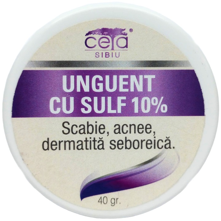 Crema tip Balsam cu Sulf 10%, adjuvant in scabie, acnee, eczeme ...