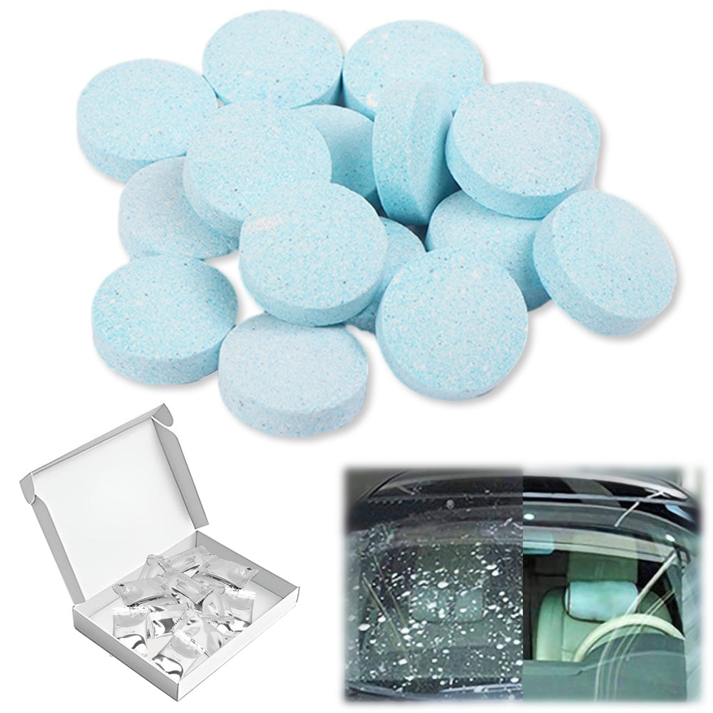 Set 50 tablete curatare auto, Pentru lichid parbriz, Albastru - eMAG.ro