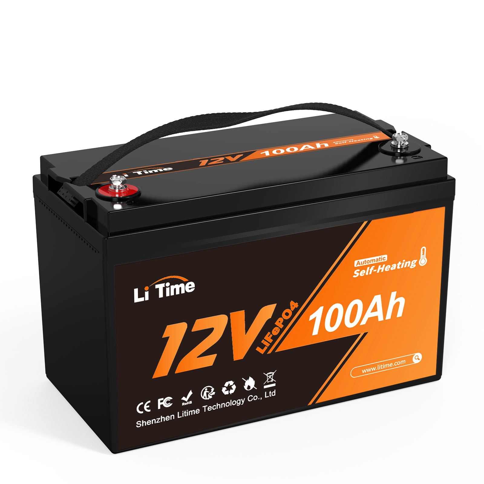 Acumulator solar LiTime, 12V 100Ah, auto-incalzire, -20C, 1280W ...