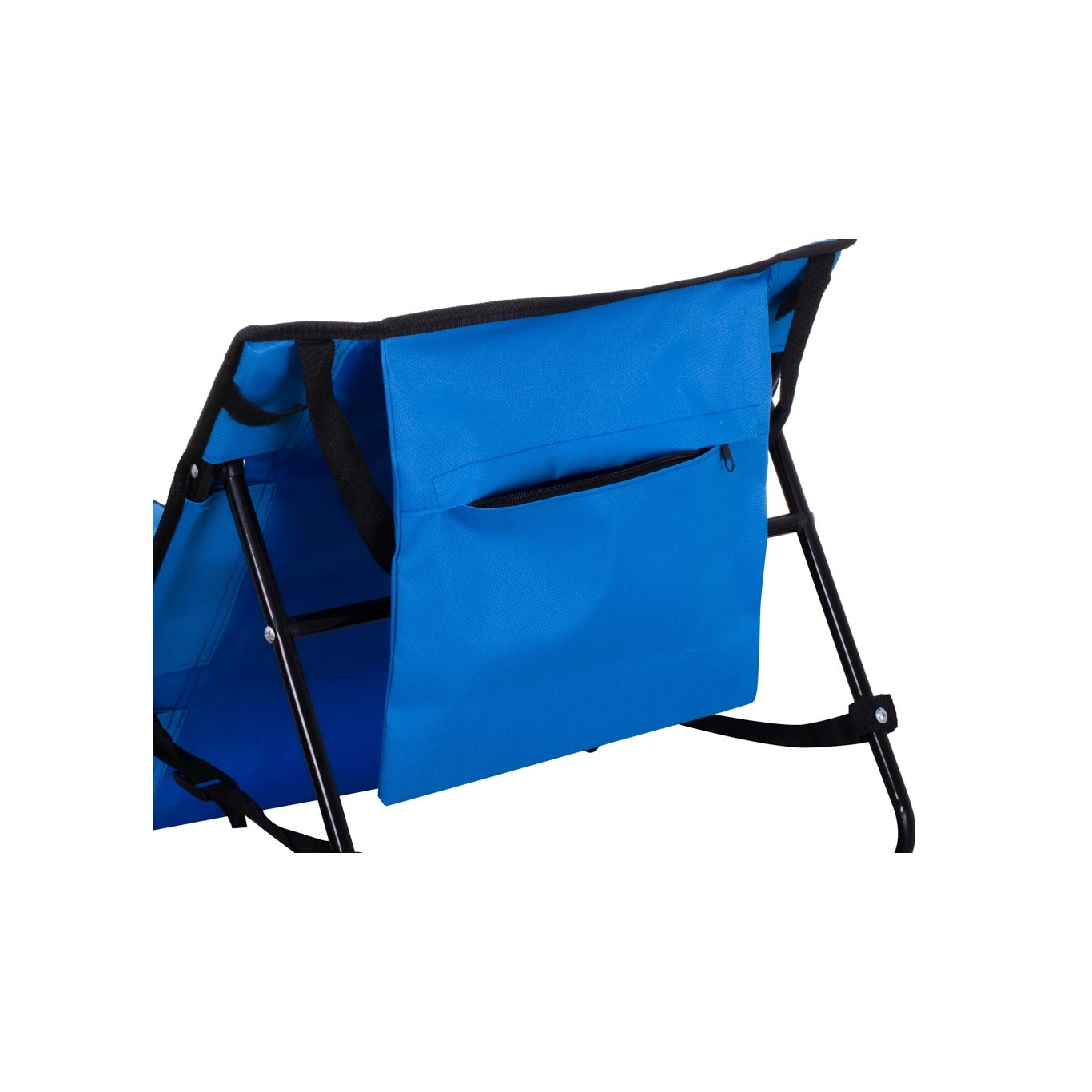 Sezlong pliabil cu spatar, Luka, Metal, Albastru, 150x47x48cm - eMAG.ro