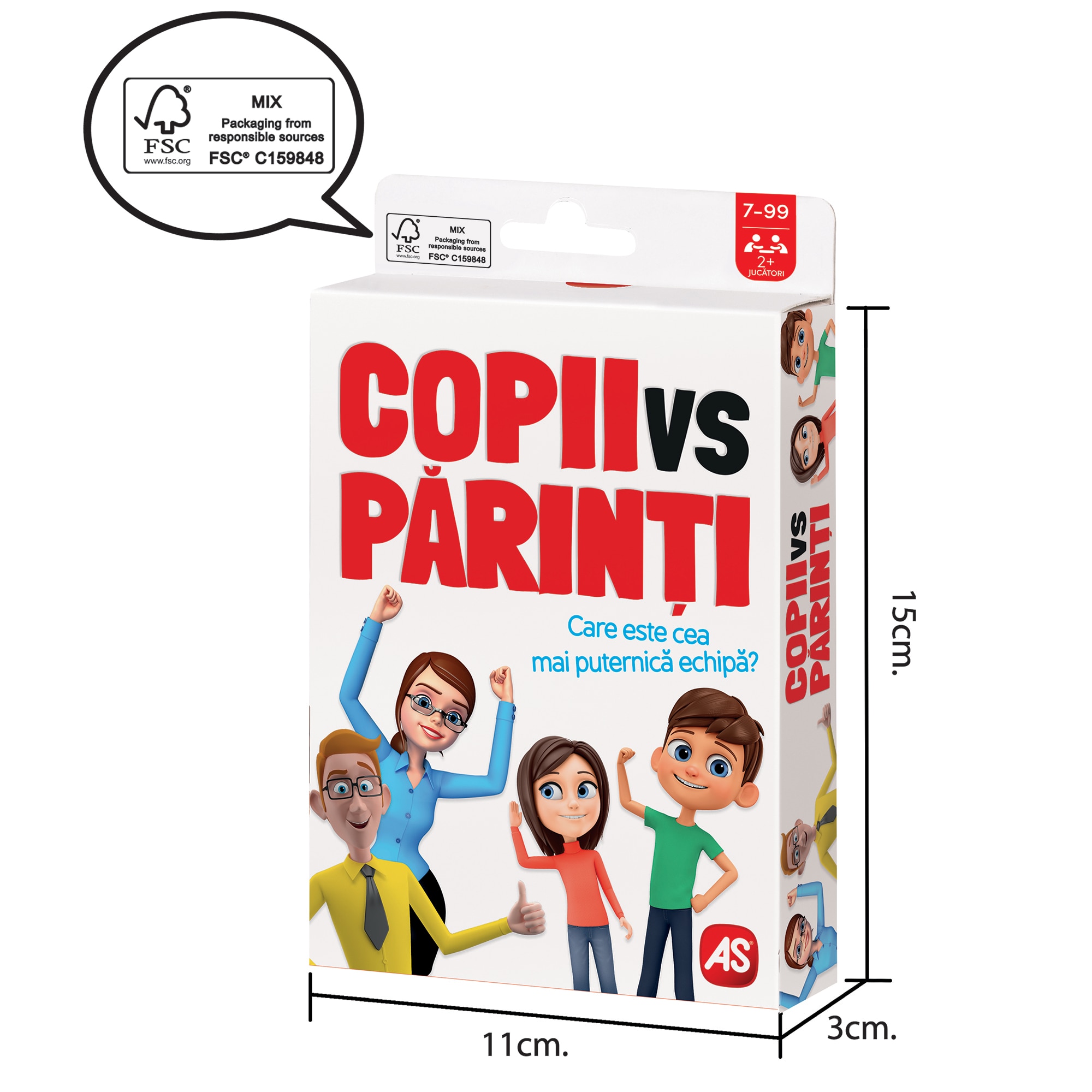 Joc de carti AS Games - Copii vs parinti, limba romana - eMAG.ro
