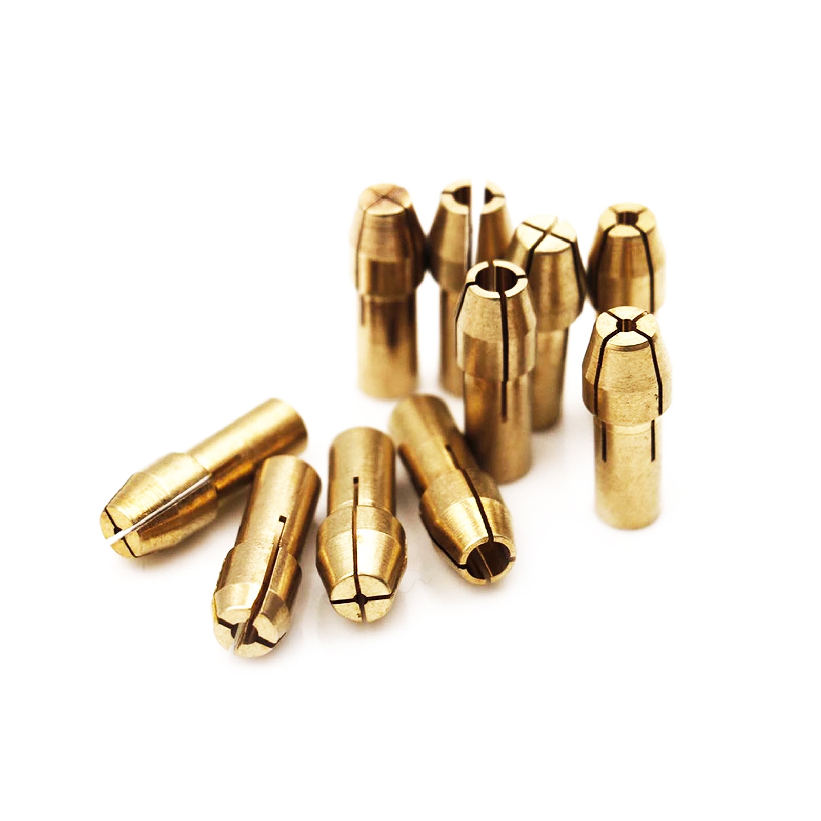 Set 10 piese mandrine mini pentru scule rotative, cupru, 0.5-3.2mm ...