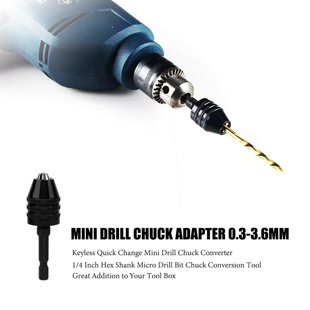 Adaptor mandrina fara cheie, conversie rapida, 0.3-3.6mm, hexagonal ...