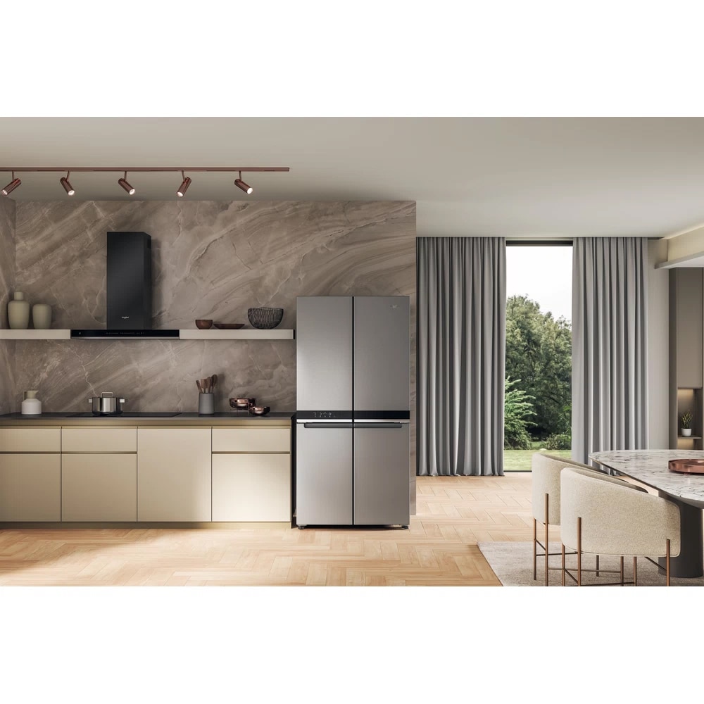 Frigider Whirlpool WQ9 U3L EF alaturat, 594 L, clasa energetica D, otel ...