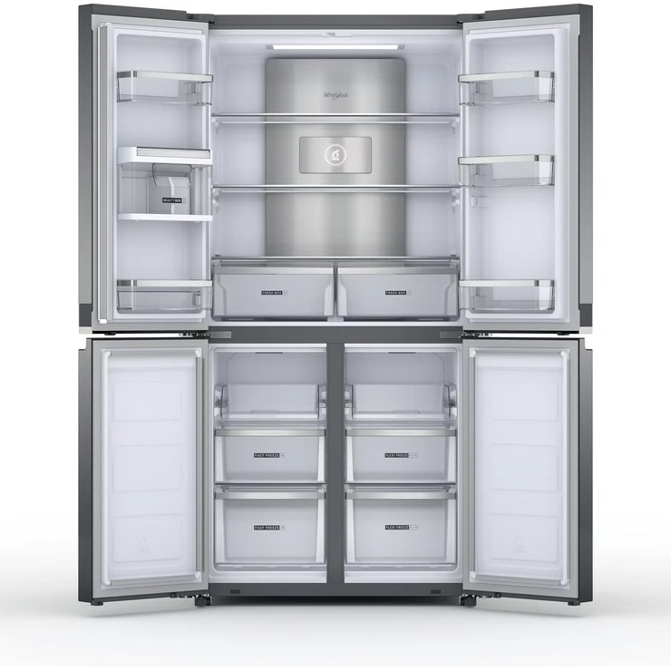 Frigider Whirlpool WQ9 U3L EF alaturat, 594 L, clasa energetica D, otel ...