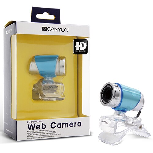 Camera Web Canyon CNR-WCAM820HD, negru/argintiu, USB - eMAG.ro