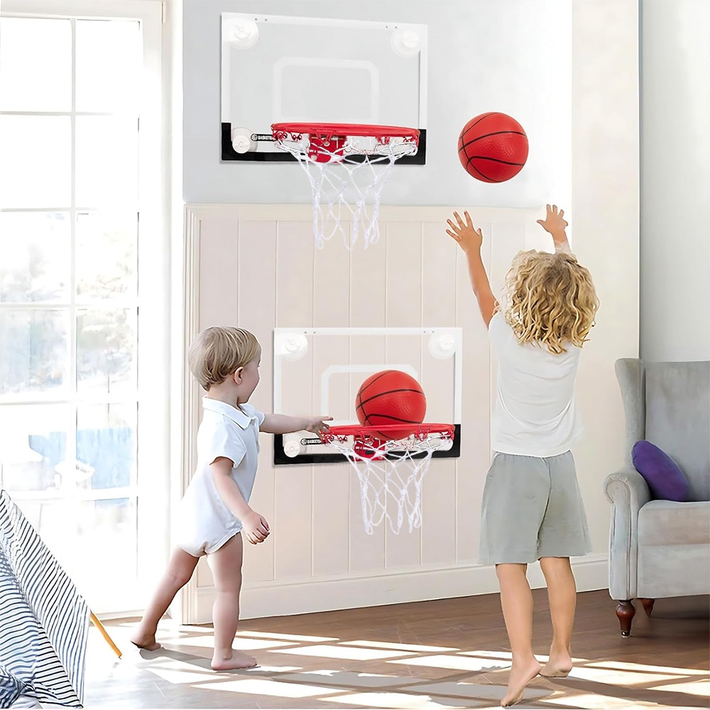 Cos de baschet copii,3 mingi incluse, Tablou de bord electronic, inel ...