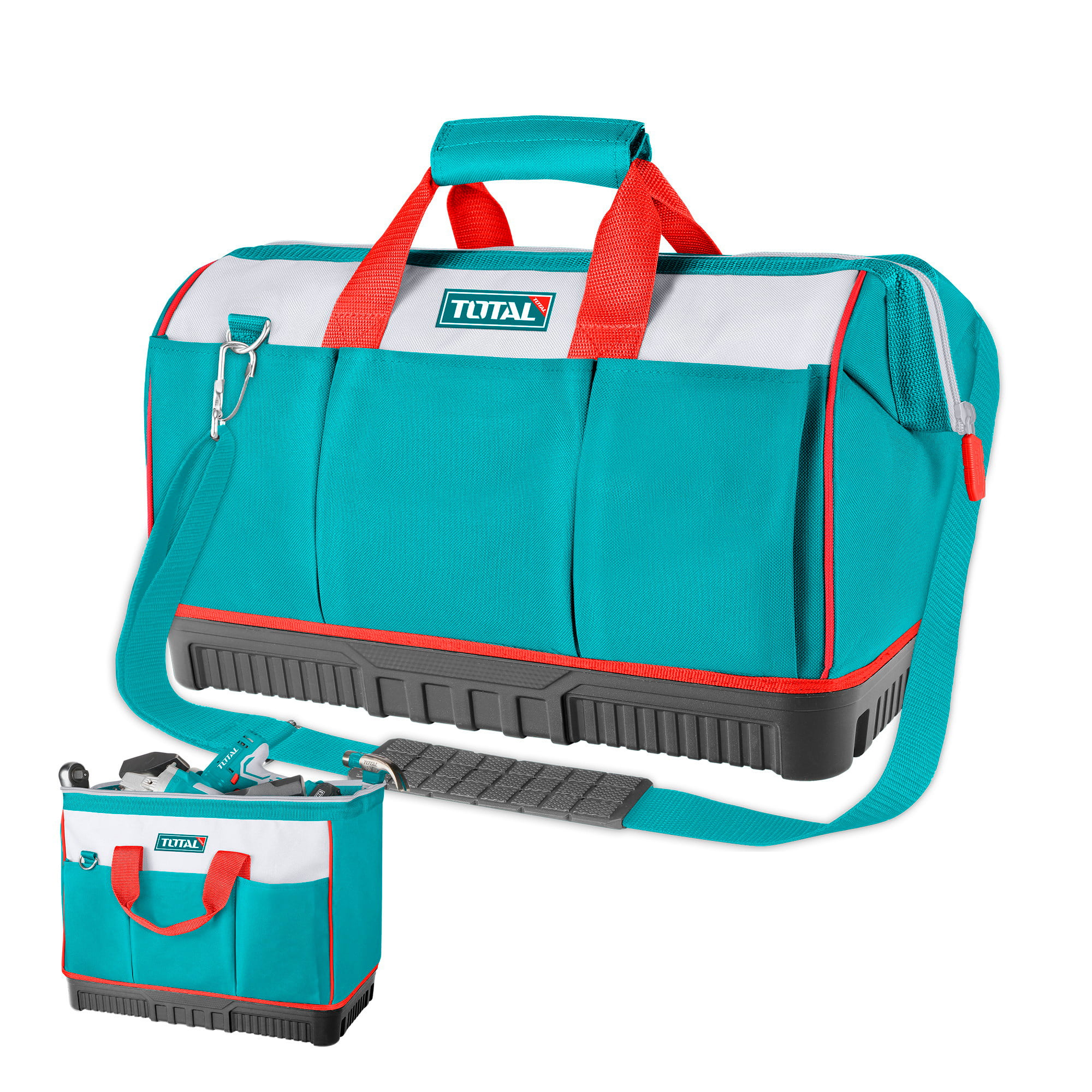 Geanta scule Total, poliester, cadru rigid, baza intarita, 41x25x26cm ...