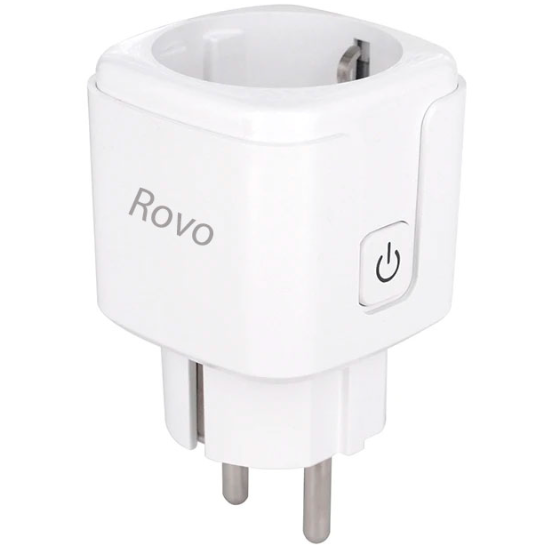 Priza inteligenta Rovo CZ04, Wi-Fi, 20A, Monitorizare energie, Alexa ...