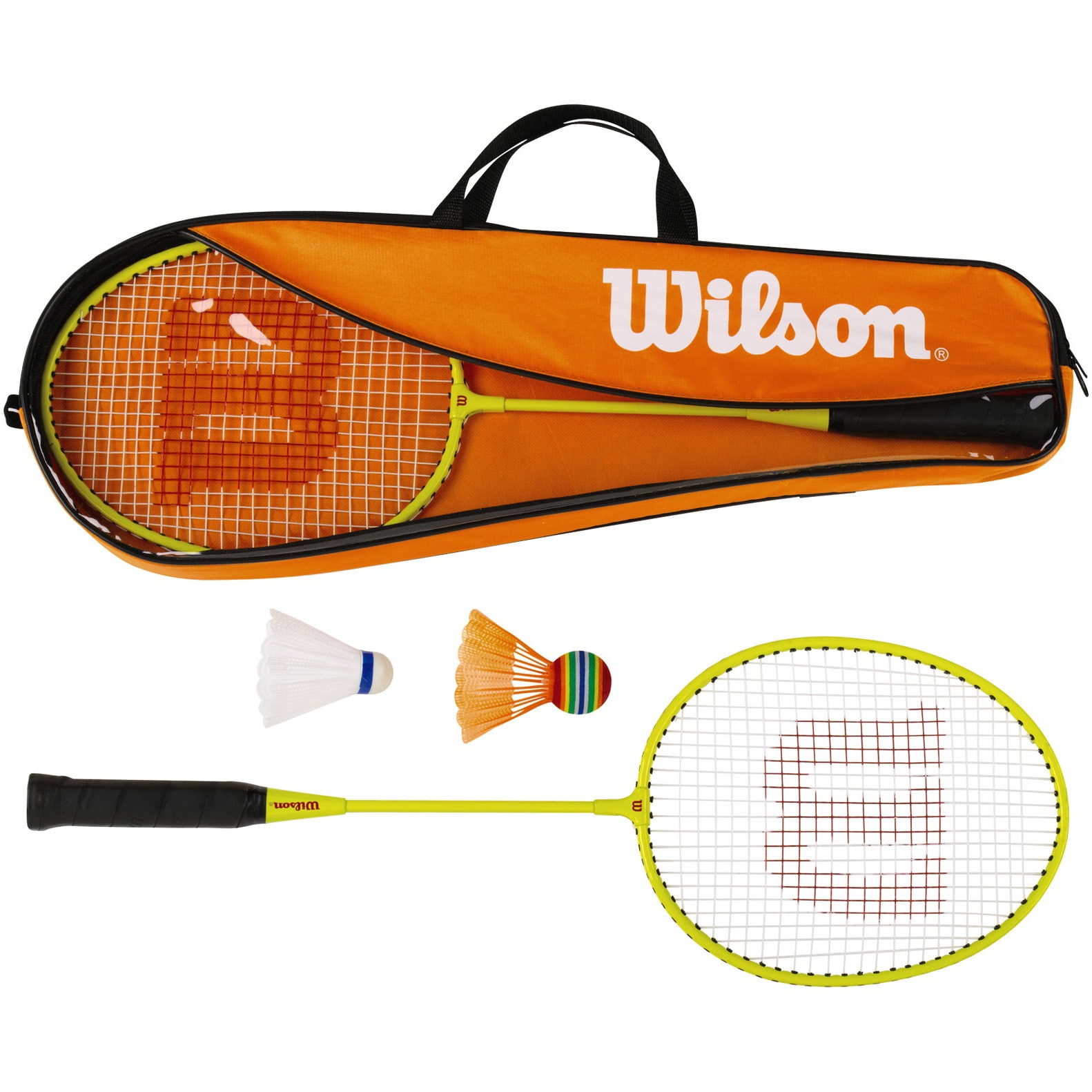 Set badminton Wilson Junior kit, galben - eMAG.ro