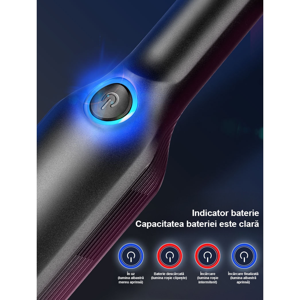Aspirator Portabil pentru Casa si Masina, Motor Brushed, Wireless ...