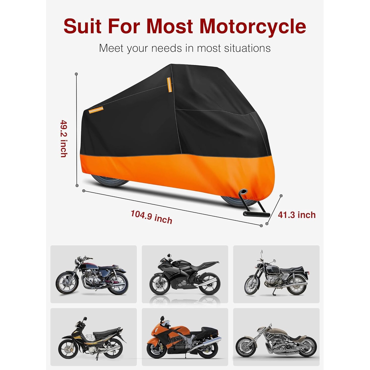 Husa pentru motocicleta, MOSMAOO®, Poliester, Rezistent la apa ...