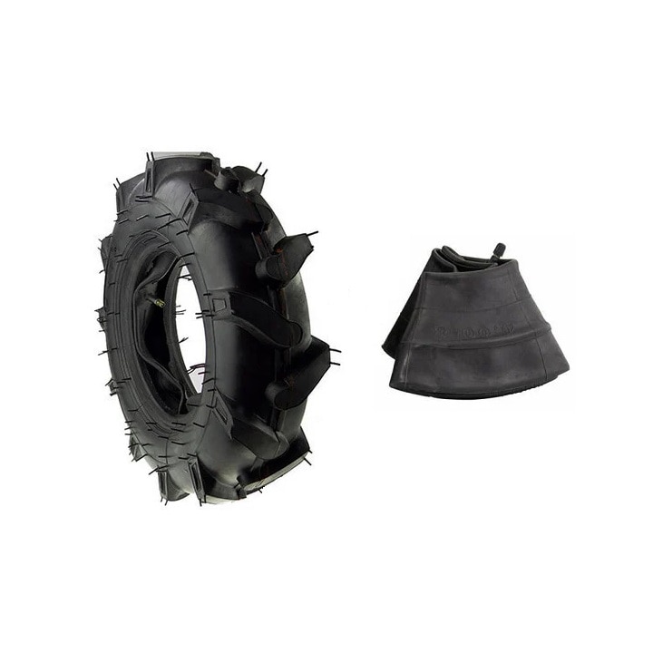 Cauciuc si camera roata motocultor 3.50 x 6 PTC - eMAG.ro