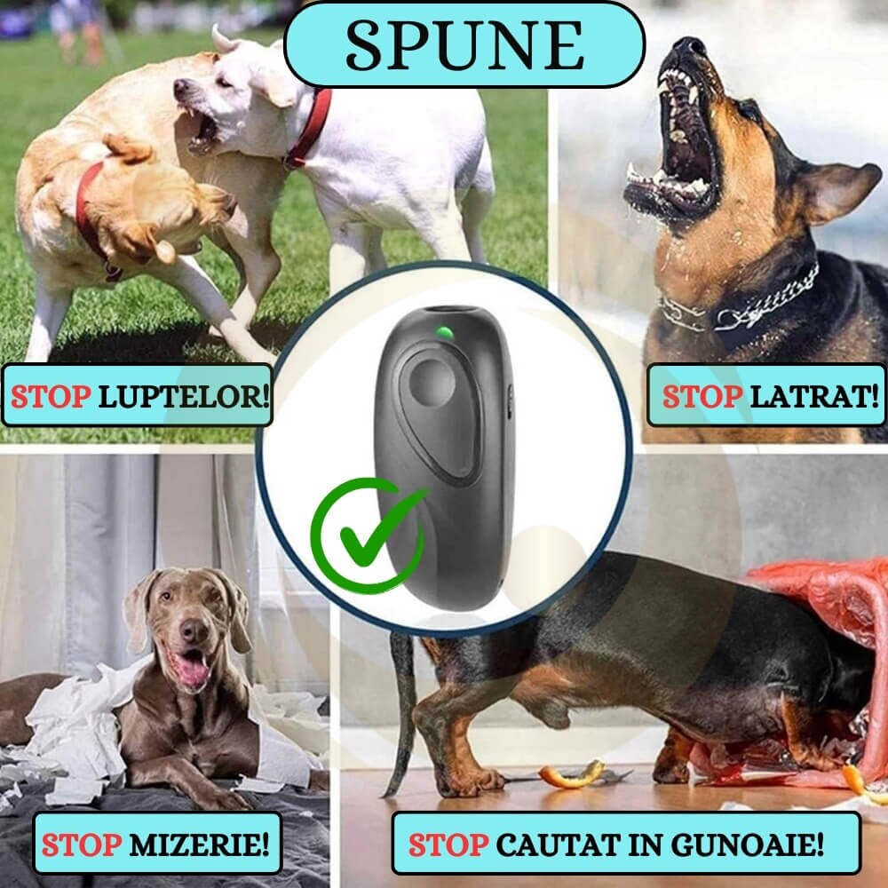 Dispozitiv Anti caini cu Ultrasunete Profesional, pentru latrat si ...