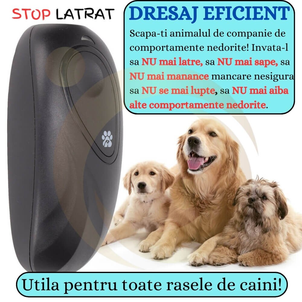 Dispozitiv Anti caini cu Ultrasunete Profesional, pentru latrat si ...