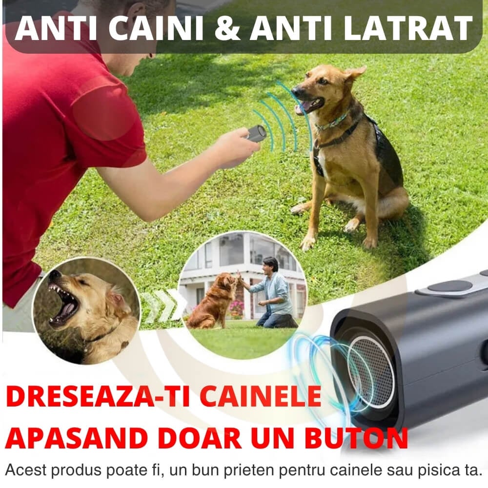 Dispozitiv Profesional Anticaini cu Ultrasunete, de alungat, indepartat ...