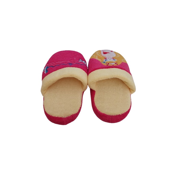 Papuci de casa copii, roz, bumbac, marimea 10 - eMAG.ro