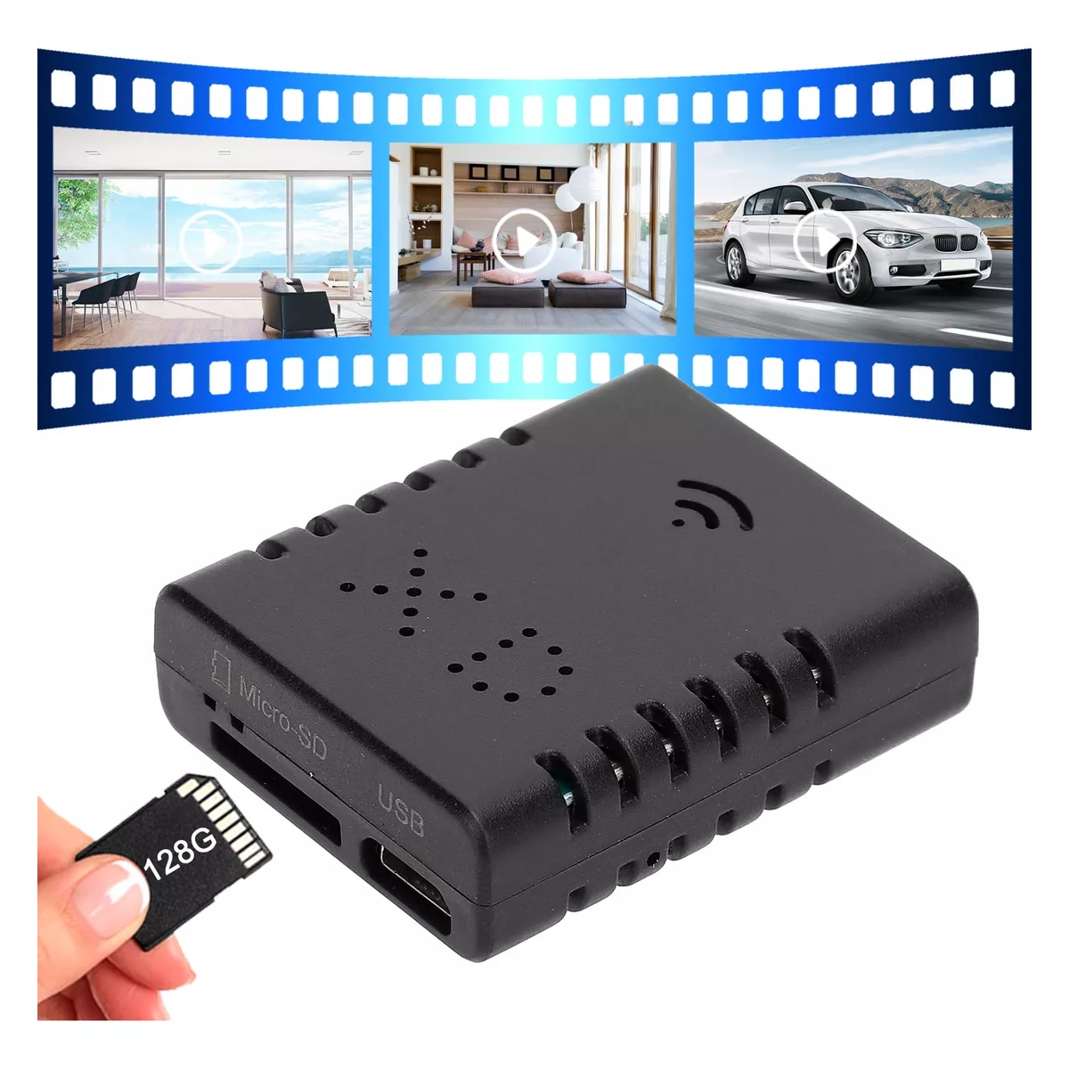 Mini Camera Wi-fi 4K Full HD 1080P cu Vedere Nocturna Cu Infrarosu si ...