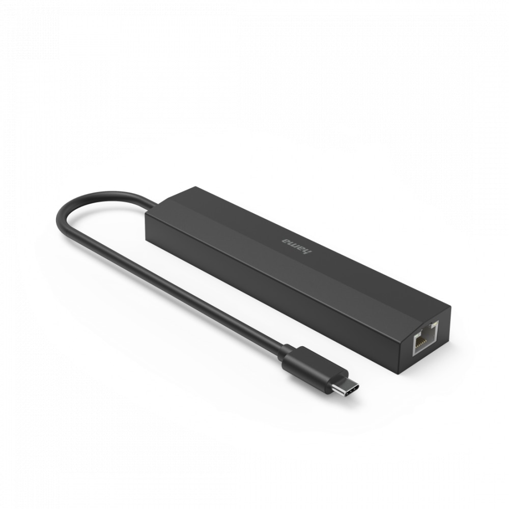 Hub USB-C HAMA, multiport, 6 porturi, 3 x USB-A, USB-C, HDMI, LAN ...