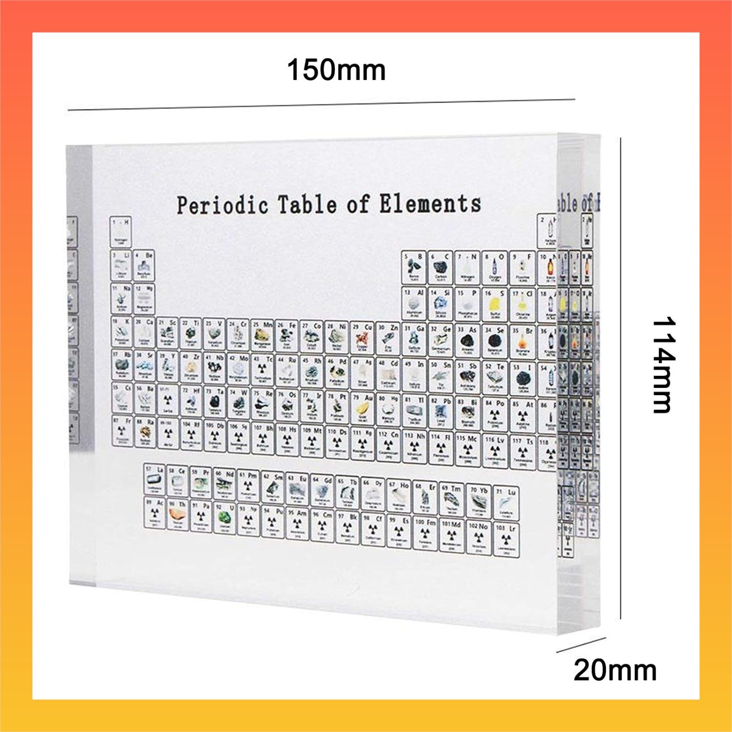Tabel periodic elemente chimice, 83 de monstre reale, material acrilic ...